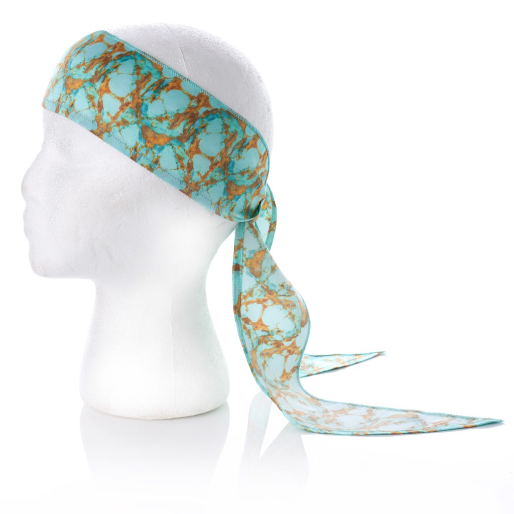 Turquise Dream Silk Edge Laying Scarf – Pure Silk DuRags